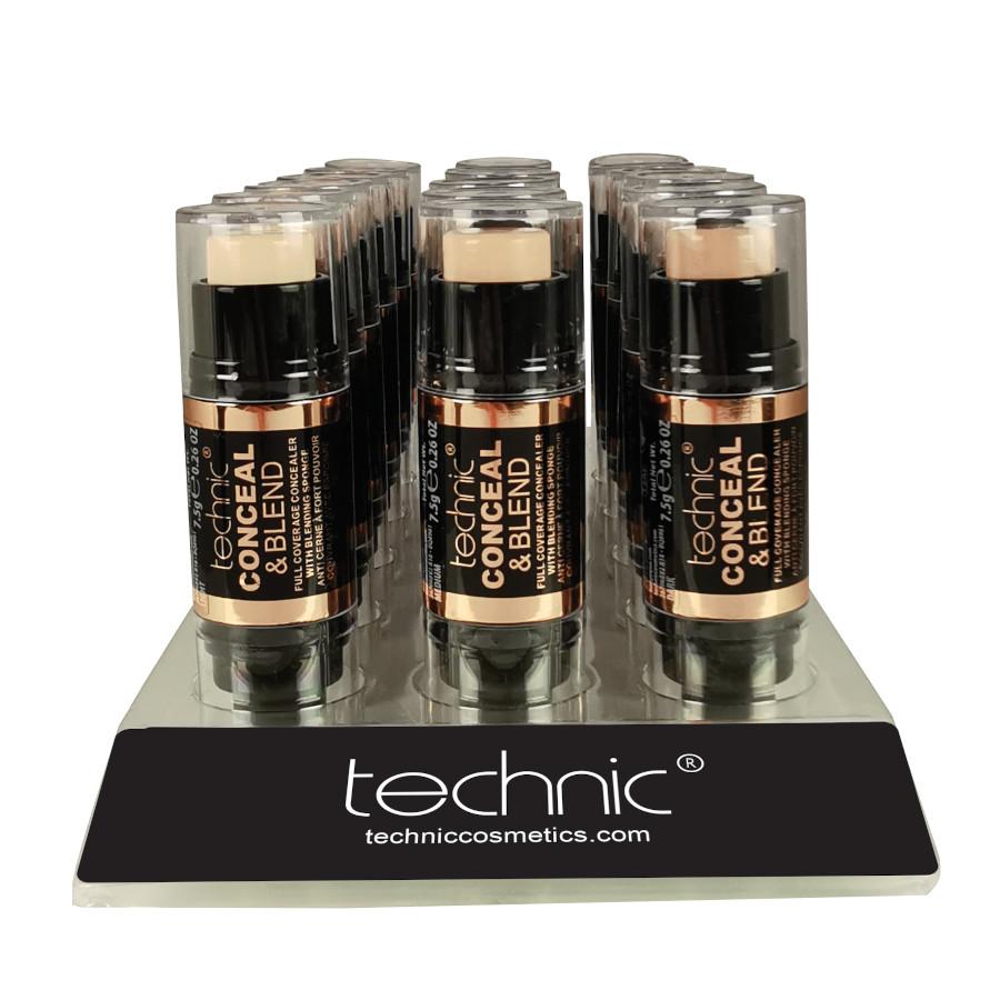 Technic Conceal & Blend Full Coverage Concealer with Sponge – MK World